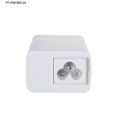 中国 30wは802.3at Poeの注入器24vdc 1.25aの受動態10/100の基盤Tを出力した 販売のため