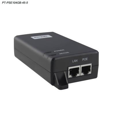China Ieee 802.3 At 5gbe Poe++ Adaptador Plástico activo Interior Entrada nominal 100-240vac 1.5a en venta