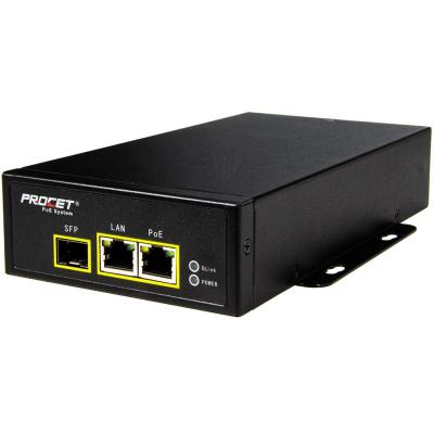 China Padrão de alto impacto da caixa Ieee802.3bt do metal do conversor industrial dos meios da fibra do ponto de entrada Ip20 à venda