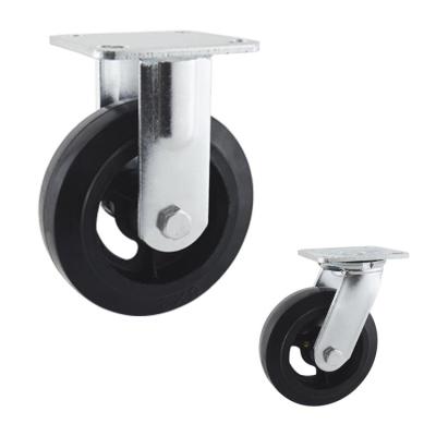 Κίνα Λαστιχένιο 150mm 510lbs που φορτώνει τους βαρέων καθηκόντων τροχίσκους με το δευτερεύον φρένο προς πώληση