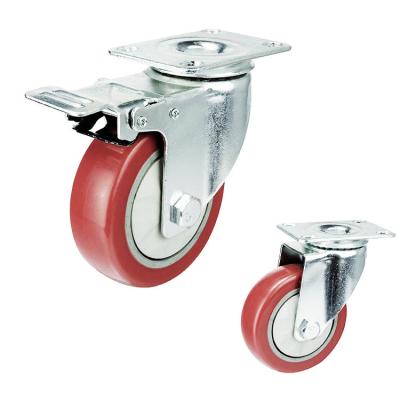 Chine roue filetée de roulette de PVC de tige de tête de pivot de 75mm à usage moyen avec soutenir des couvertures à vendre