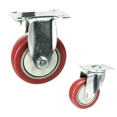 Chine roue filetée de roulette de PVC de tige de tête de pivot de 75mm à usage moyen avec soutenir des couvertures à vendre