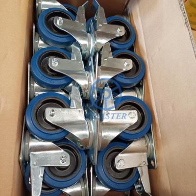 중국 스틸 브라켓트와 200 킬로그램 능력 125x36mm 충돌 캐스터들 판매용