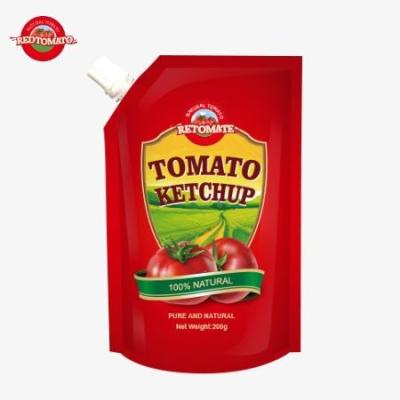 중국 OEM 순수한 천연 맛의 200g Sachet Ketchup, 중국 공장 가격에 완벽 판매용