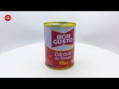 BONCUSTO 브랜드 140g 캔 토마토 페이스트 브릭스22-24% 브랜드 및 패키지 디자인을 제공합니다