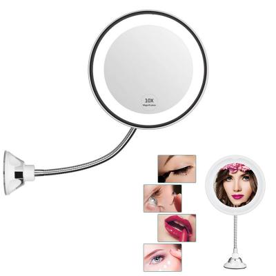 Cina Specchio acceso ingrandimento su ordinazione di Logo Flexible Led Vanity Mirror 10 X di marca in vendita