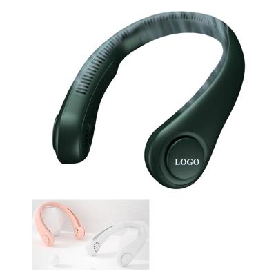 Cina Fan portatile del collo di marca di Logo Bladeless USB del fan su ordinazione del collo in vendita