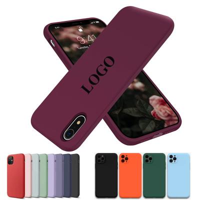 Cina Casi liquidi su ordinazione del telefono cellulare di caso di Iphone del silicone di Logo Brand in vendita