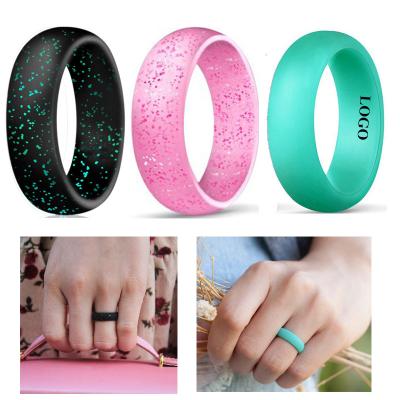 Cina Fedi nuziali su ordinazione del silicone di Logo Brand Silicone Rings Breathable in vendita