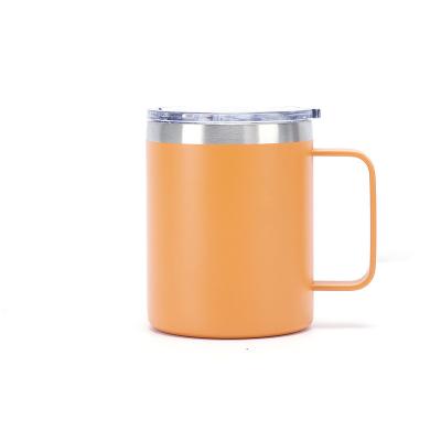 Cina La tazza da caffè su ordinazione di Logo Imprint con la maniglia 12oz ha isolato il vuoto doppio Reusab della tazza di viaggio del caffè di acciaio inossidabile in vendita