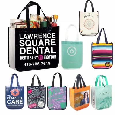 Cina Gli angoli curvi portano Eco che riutilizzabile di compera non tessuto laminato Tote Bag Custom Non Woven insacca il totalizzatore di acquisto del supermercato in vendita