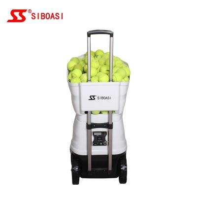 中国 150W Siboasi S4015のテニスのトレーナーの球機械白い色のポータブル 販売のため
