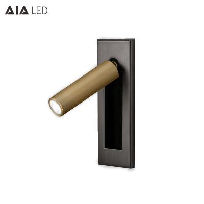 China Recessed mounted any finish reading wall light 3W led wall lamp led reading bedside lights for sale