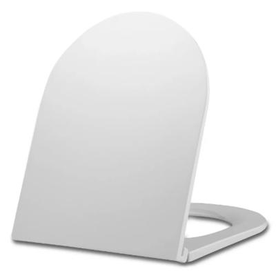 Ultra Slim U Shape Toilet Seat Cover Soft Close Top Bottom Fix Hinges For