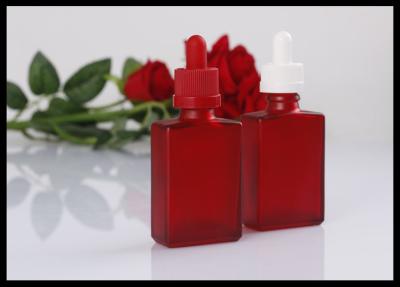 Cina Il contagoccia liquido di vetro rosso della bottiglia E del quadrato 30ml imbottiglia la bottiglia di olio essenziale in vendita