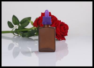 Cina Bottiglie di vetro ambrate glassate del contagoccia, bottiglie di olio essenziale in serie durevoli in vendita