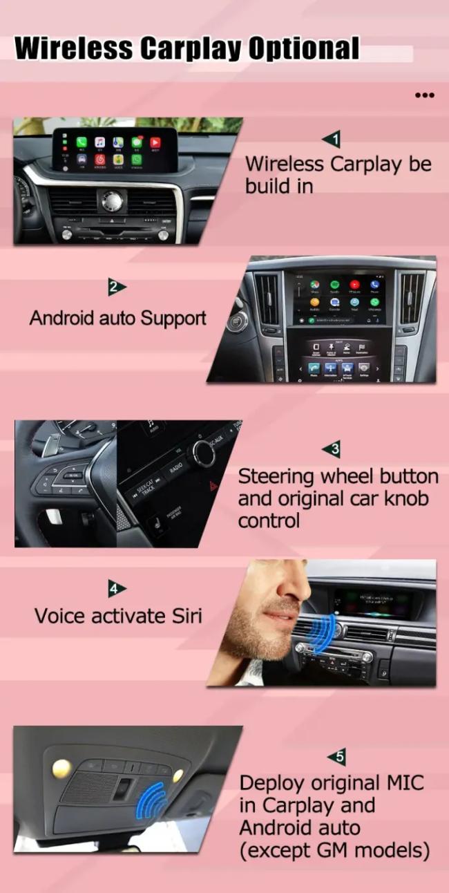 8+128GB Toyota Crown Android Carplay interface 14th gen AWS214 GWS215 S210 powered by Qualcomm 3
