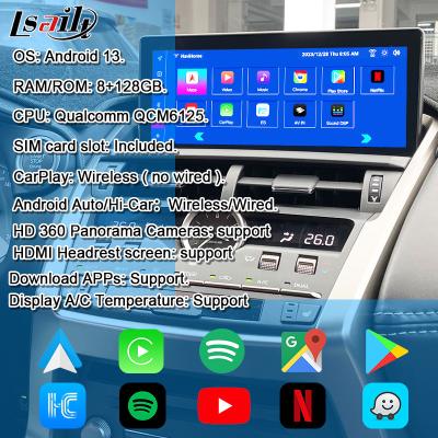 중국 렉서스 NX200T NX300H 2015-2017용 렉서스 안드로이드 화면 10.25인치 IPS HD 디스플레이 안드로이드 13 무선 CarPlay, Android Auto 판매용