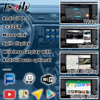 China Caja 4/2 GB de la navegación del coche de Android del patio de 1,2 gigahertz de memoria de funcionamiento Skoda magnífico en venta