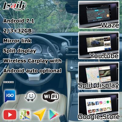 China El interfaz video youtube Google de la caja de la navegación GPS de Lexus RC350 RC300h RC200t RCF juega carplay inalámbrico opcional en venta