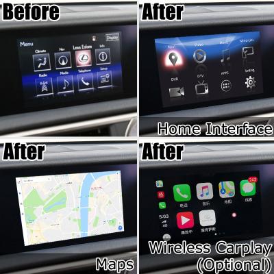 China El interfaz video youtube Google de la caja de la navegación GPS de Lexus RC350 RC300h RC200t RCF juega carplay inalámbrico opcional en venta