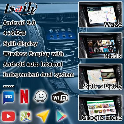 중국 캐딜락 CTS 자동차 비디오 인터페이스 박스를 위한 무선 카플레이 안드로이드 오토 안드로이드 9.0 네비게이션 박스 판매용