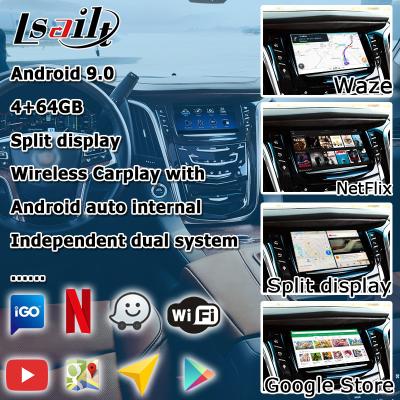 중국 캐딜락 에스컬레이드를 위한 안드로이드 오토 무선 전신 카플레이 네비게이션 박스 비디오 인터페이스 판매용