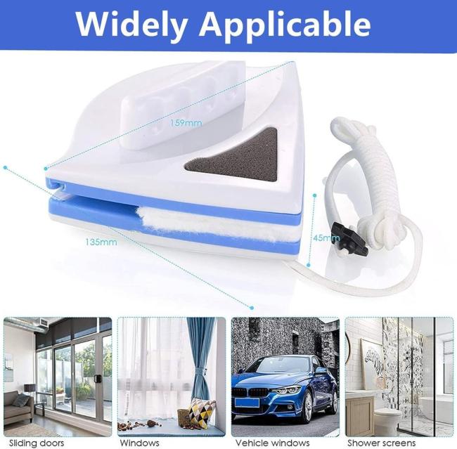 Magnetic Window Cleaner Adjustable for High Rise Window Cleaning Windows