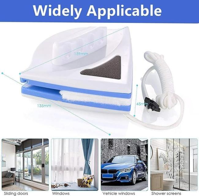 Magnetic Window Cleaner, Double Sided Window Glass Wiper Cleaning Tool