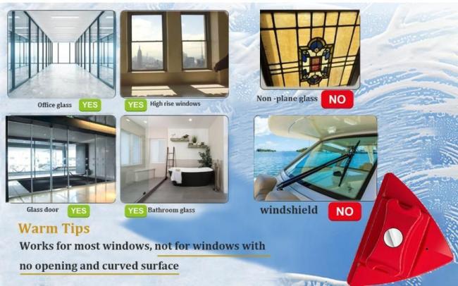 Magnetic Window Cleaner, Double Sided Window Glass Wiper Cleaning Tool