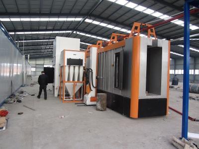 Cina Cabina di spruzzo automatica modulare per il rivestimento della polvere con il dispositivo dello scoppio e del ciclone in vendita