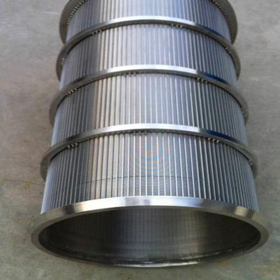 Cina Cilindro Johnson Wedge Wire Filter Screen Acciaio inossidabile industriale in vendita