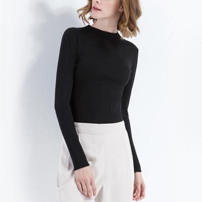 Cina Maglione lungo del pullover del nero della manica, collo alto dei maglioni del pullover delle signore mezzo in vendita