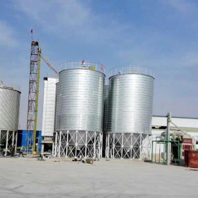 China 300ton steel silos spiral vertical silo field corn seed steel silo grain steel Te koop