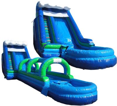 China Commerciële Openlucht Opblaasbare Waterdia's voor Parken/Speelplaats Te koop