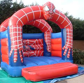 China Casa inflável comercial do salto do homem-aranha com impressão da mão à venda