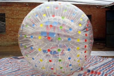 China Anuncio publicitario humano inflable impermeable grande de la bola con el punto colorido en venta