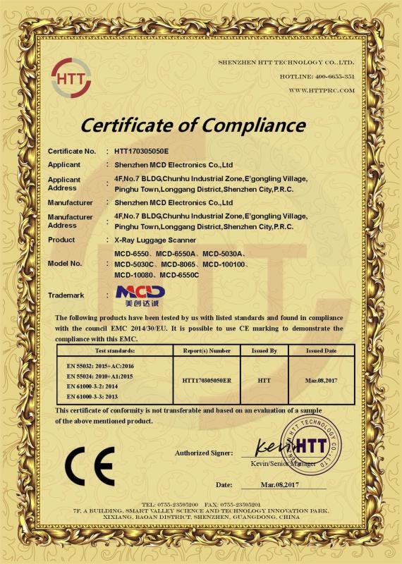 CE certificate - Shenzhen MCD Electronics Co., Ltd.