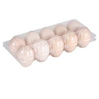 Quality Hinged Clamshell Clear Plastic Egg Tray 10 Holes PET Compression Resistance for sale