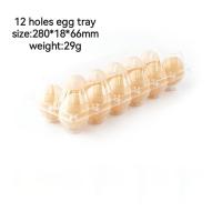 Quality 12 Holes Transparent Plastic Quail Egg Tray Hinged Clamshell Customizable for sale