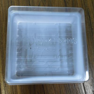 China Maßgeschneiderte wiederverwendbare Kunststoff-PET-Weiß-Quadrat-Kunststoff-Gewächshaus hydroponische Pflanzen Samenpflanzbox zu verkaufen
