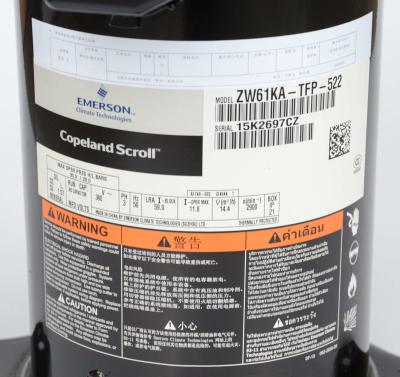 Cina Compressore genuino ZW61KA-TFP-522 5HP di Copeland per lo scaldabagno 380v 50hz r22 della pompa di calore in vendita