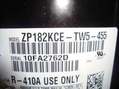 Cina U.S.A. ha reso a compressore ZP182KCE-TW5-455 del rotolo di Copeland il compressore semiermetico, compressore a pistoni a due fasi R410A in vendita