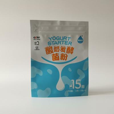 Cina Borsa risigillabile del sacchetto del dispositivo d'avviamento del yogurt con doppia stampa a colori delle chiusure lampo in vendita