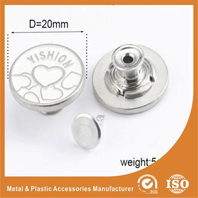 Cina Metal gli accessori che in lega di zinco i jeans si abbottonano, bottoni su ordinazione dell'indumento dell'abbigliamento di multi colori in vendita