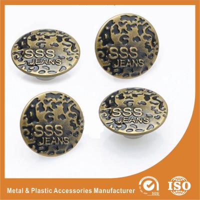Cina Giro lavabile libero dei jeans dei bottoni del nichel magnetico d'ottone antico del metallo nessuna vite del foro in vendita