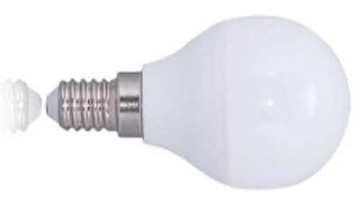 China La lámpara ahorro de energía de aluminio del bulbo E14/27 de la cubierta plástica del bulbo G45 5.5w del LED 2 años de la garantía de oficina de la casa utilizó la luz interior en venta