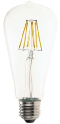 China La oficina transparente de la casa del bulbo de cristal de 800 del lumen del filamento 8w ST58 del LED del ahorro microprocesadores interiores retros de la energía utilizó el Ra modelo 80 de la UE en venta