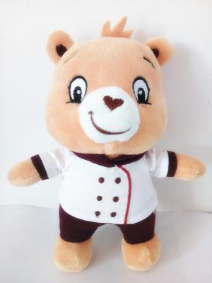 China Good Plush Cooker Bear Stuffed Toy White Cloth PP Cotton Inside New Interest Model Cool Toy Holiday KIDS Children Gift for sale