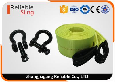 Cina Cinghie resistenti resistenti di rimorchio dell'abrasione a 4 pollici con gli occhi di rinforzo per l'automobile in vendita